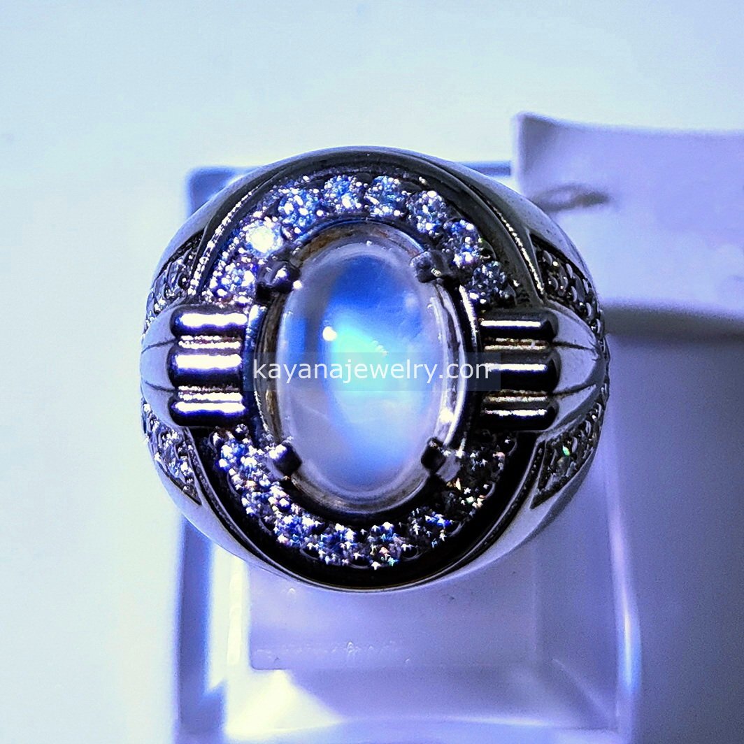 NATURAL BLUE MOONSTONES BERSERTIFIKAT BATU PERMATA | BATU MULIA